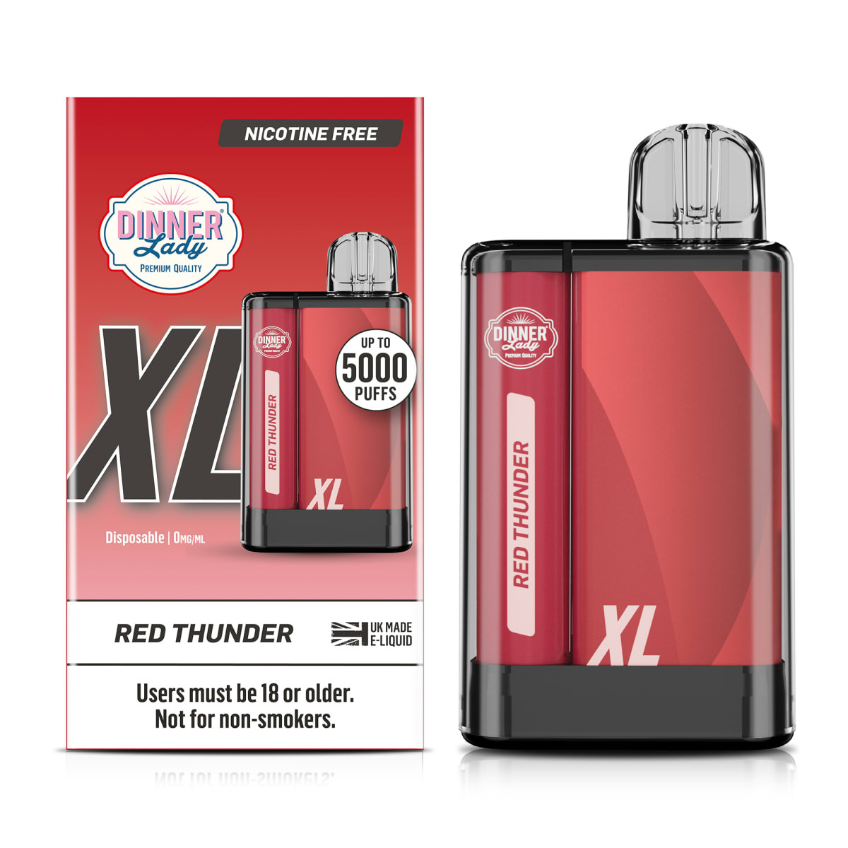 VAPORIZADOR DESECHABLE VAPE PENXL DINNER LADY 5000 PUFF RED THUNDER 0% ...